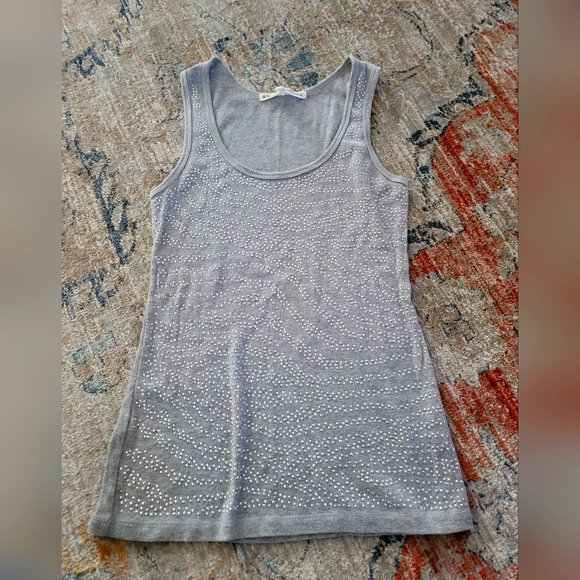Almost Famous | Tops | Almost Famous Large Grey Tank With Rhinestone ...